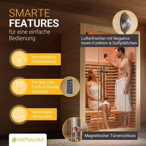 Artsauna Infrasauna Trondheim 120, přírodní