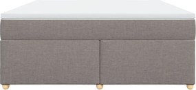 Box spring postel s matrací taupe 180x200 cm textil 3285398
