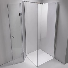 BPS-koupelny Čtvercový sprchový kout HYD-SK1180B 90x90 chrom/transparent - bez vaničky