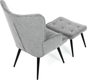 Relaxační křeslo, šedá, sametová látka, AK-303 GREY2