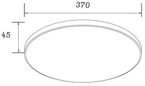 Zuma Line WM-C7300-S-BL - LED Stropní svítidlo VERI LED/32W/230V pr. 37 cm černá