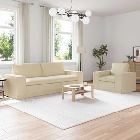 Set pohovek 2 ks Krémová textil 3407593