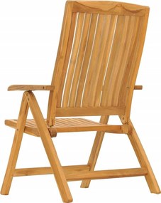 vidaXL Polohovací zahradní židle s poduškami 6 ks masivní teak [3196502] Barva: Červená