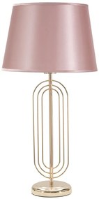 Stolní lampa Mauro Ferretti Cebro Big, 33x64 cm, zlatá/růžová