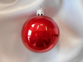 Velká vánoční koule 4 ks - světle hnědá lesklá