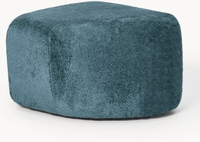 Oválný taburet z plyšového bouclé Wolke