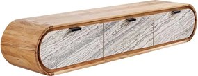 Designový závěsný TV stolek Callison 160 cm akácie / vzor kámen