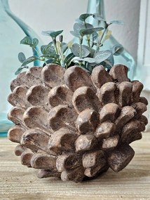 Cementový květináč v designu šišky Cone – Ø 15*12 cm