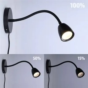 Solight WO54-B LED nástěnná lampička černá / stmívatelná / 4W / 280lm