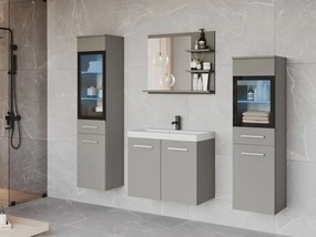 Koupelnový nábytek Apogon I, Barva: šedé palladium, Sifon k umyvadlu: ne, Osvětlení: osvětlení LED RGB - barevné, Baterie: ne