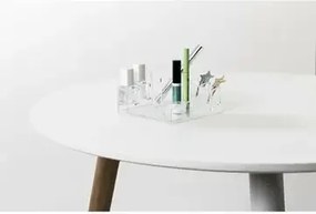 Compactor Organizér na kosmetiku – 8 přihrádek čirý plast / kompaktní
