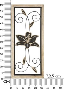 Nástěnná dekorace Koman B 60 cm hnědá/černá