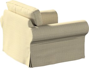 Potah na křeslo IKEA Ektorp barva béžová látka pletený vzor