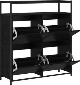 Skříň na obuv 100 x 34 x 112 cm Kompozitní dřevo Černý dub 3365549