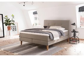 Béžová boxspring postel 160x200 cm Stockholm – Meise Möbel