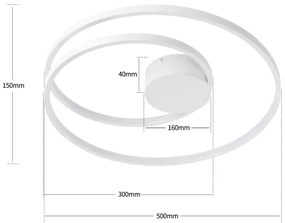 Brilagi- LED Stmívat. stropní svítidlo TWISTER LED/48W/230V pr. 50 cm bílá + DO