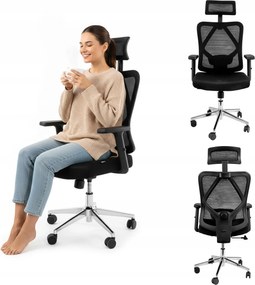 Kancelářská židle Furvero Otočná, ergonomická, nastavitelná Eclipse
