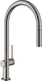 Hansgrohe M54, dřezová baterie Talis s výsuvnou sprškou, kartáčovaný černý chrom, HAN-72800340