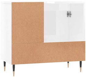 Petromila Koupelnová skříňka lesklá bílá 65 x 33 x 60 cm kompozitní dřevo