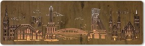 Li-Go "Ostrava" světelný obraz 230V 130x40 cm provedení povrchu: dub
