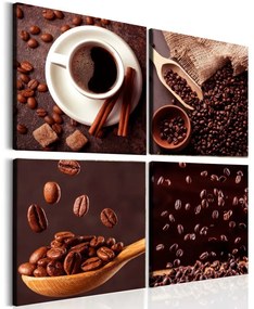 Malvis ® Čtyřdílný obraz Ranní káva Velikost (šířka x výška): čtyřdílný čtverec - 50x50 cm