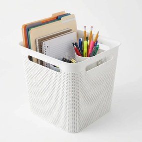 Rotho Úložný box s madly BRISEN 18l, 29x29x29cm, bílý