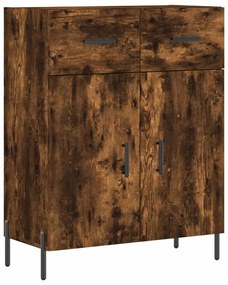 Skříň highboard kouřový dub 69,5 x 34 x 180 cm kompozitní dřevo - Default Title