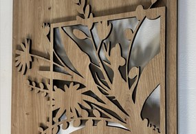 Li-Go "Květy triptych" Dřevěné obrazy 55x65 cm s hloubkou 23 mm Provedení povrchu 3xobraz: dub světlý/dub/ořech