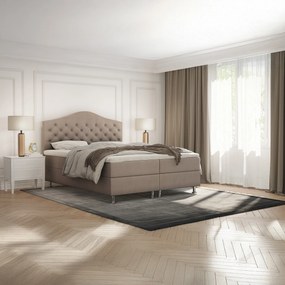SFAB Kontinentální čalouněná postel MARS (140x200 cm) Látka Velutto: Černá (Velutto 20)