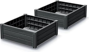 PROSPERPLAST Vyvýšený záhon 2 ks BASE PLANT 75,6 cm, naturo ECO