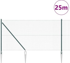 Svařované drátěné ploty s hroty 25 x 1 m Ocel potažená PVC 3352082