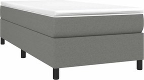 Rám postele s boxspringem tmavě šedá 90 x 190 cm textil 3120823