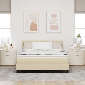 Postel s boxspringem s polštářem Krémová 160 x 200 cm textil 3338781
