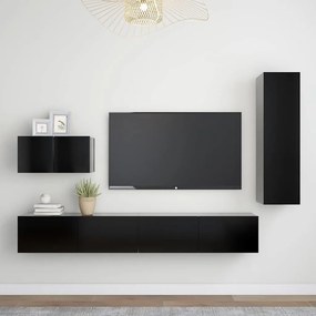 vidaXL 4dílný set TV skříněk kompozitní dřevo [3393329] Barva: dub sonoma