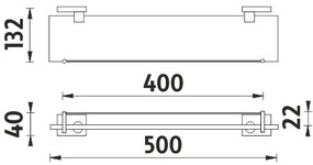 Nimco Police s ohrádkou, 50 cm KE 22091BX-50-26