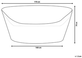 Ochranná plachta na zahradní nábytek SYLT Lux 170 x 160 x 75 cm CHUVA Beliani