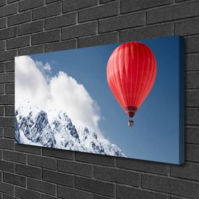 Obraz na plátně Balón Vrcholy Hor Zima 140x70 cm