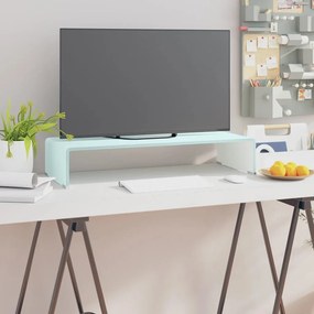 TV stolek / podstavec na monitor sklo zelený 70 x 30 x 13 cm 244144