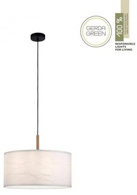 LD 14181-16 GREEN SOFI LED závěsné svítidlo černé s imitací dřeva 1 ramenné nadčasový design - LEUCHTEN DIREKT / JUST LIGHT