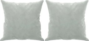 2místná pohovka s polštáři světle šedá 120 cm samet 3200935