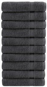Prémiové ručníky do sprchy SOLUND 10 ks antracitové 70x140 cm 600 g/m² 137162