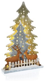 LED dekorace "Zimní les", 93 cm