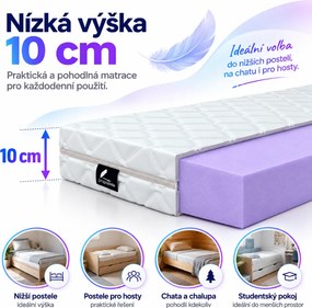 proPOSTELE Matrace Pur 10 cm 90 x 200 cm