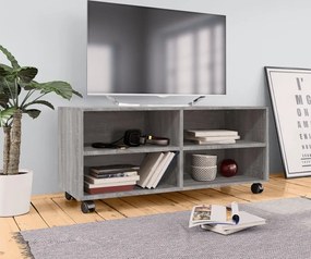 vidaXL TV skříňka na kolečkách 90x35x35cm kompozitní dřevo [800185] Barva: Černá