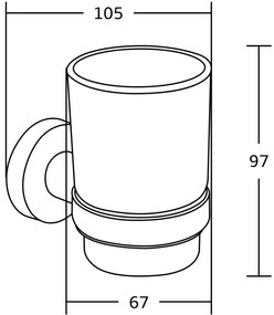 Mexen příslušenství, TIBER držák na kartáček, chrom, 7050538-00