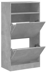 Botník betonově šedý 60 x 34 x 116 cm kompozitní dřevo - Default Title