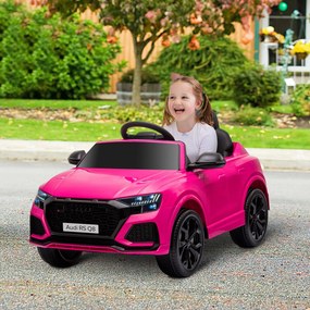 HOMCOM Dětské Elektrické Auto +3 roky Audi RS Q8 Licencované 6V Baterie 2 Motory Dálkové Ovládání MP3 Hudba Klakson Světla Max Rychlost 3km/h 101x62x…