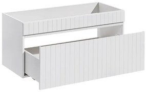 Koupelnová skříňka s umyvadlem a deskou ICONIC White DU100/1 | 100 cm