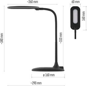 LED stolní lampa STELLA černá EMOS Z7602B