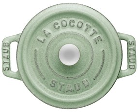 Staub Cocotte Mini hrnec kulatý 10 cm/0,25 l šalvějově zelená, 11010115